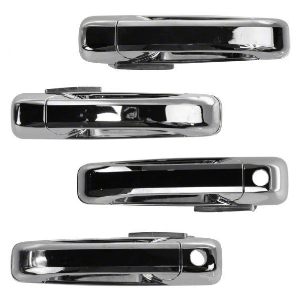 RAM 2500 Exterior Door Handles; Front and Rear; Chrome (10-18 RAM 2500 ...