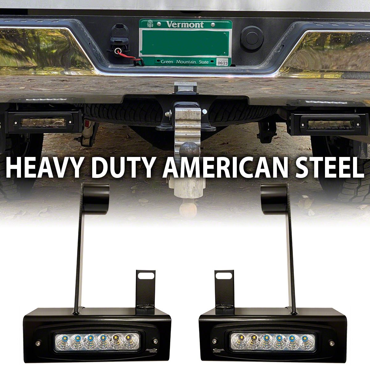 RAM 2500 Hitch Bar Reverse 7-Inch LED Flood Lighting Heavy Duty Bolt-On ...