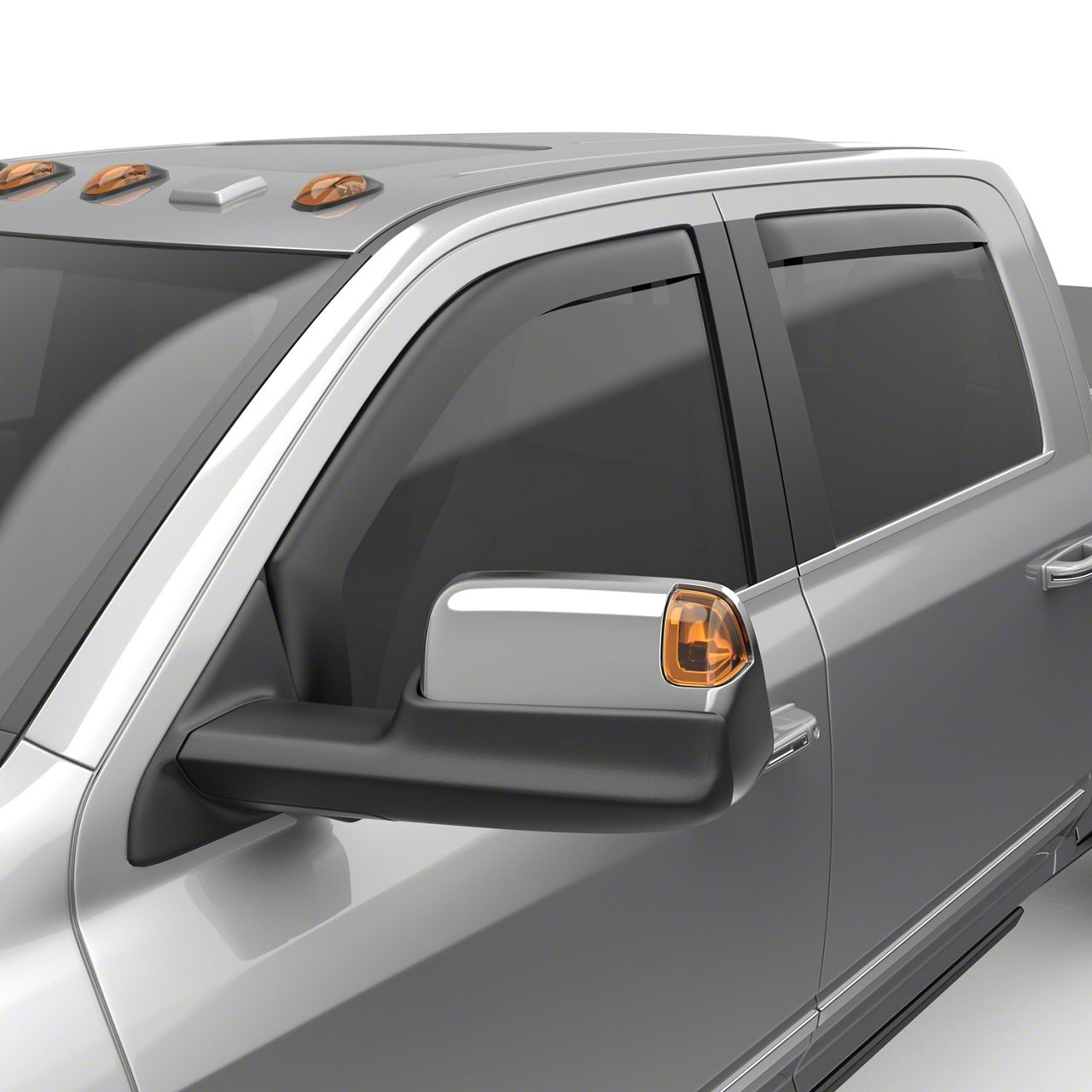 EGR RAM 2500 In-Channel Window Visors; Front and Rear; Matte Black ...