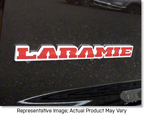 RAM 2500 Laramie Tailgate Letter Overlay Decals; Battleship Grey (19-24 ...