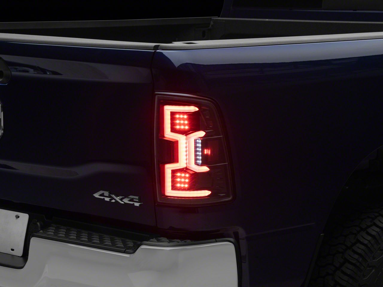 RAM 2500 LED Sequential Tail Lights; Jet Black Housing; Clear Lens (19 ...