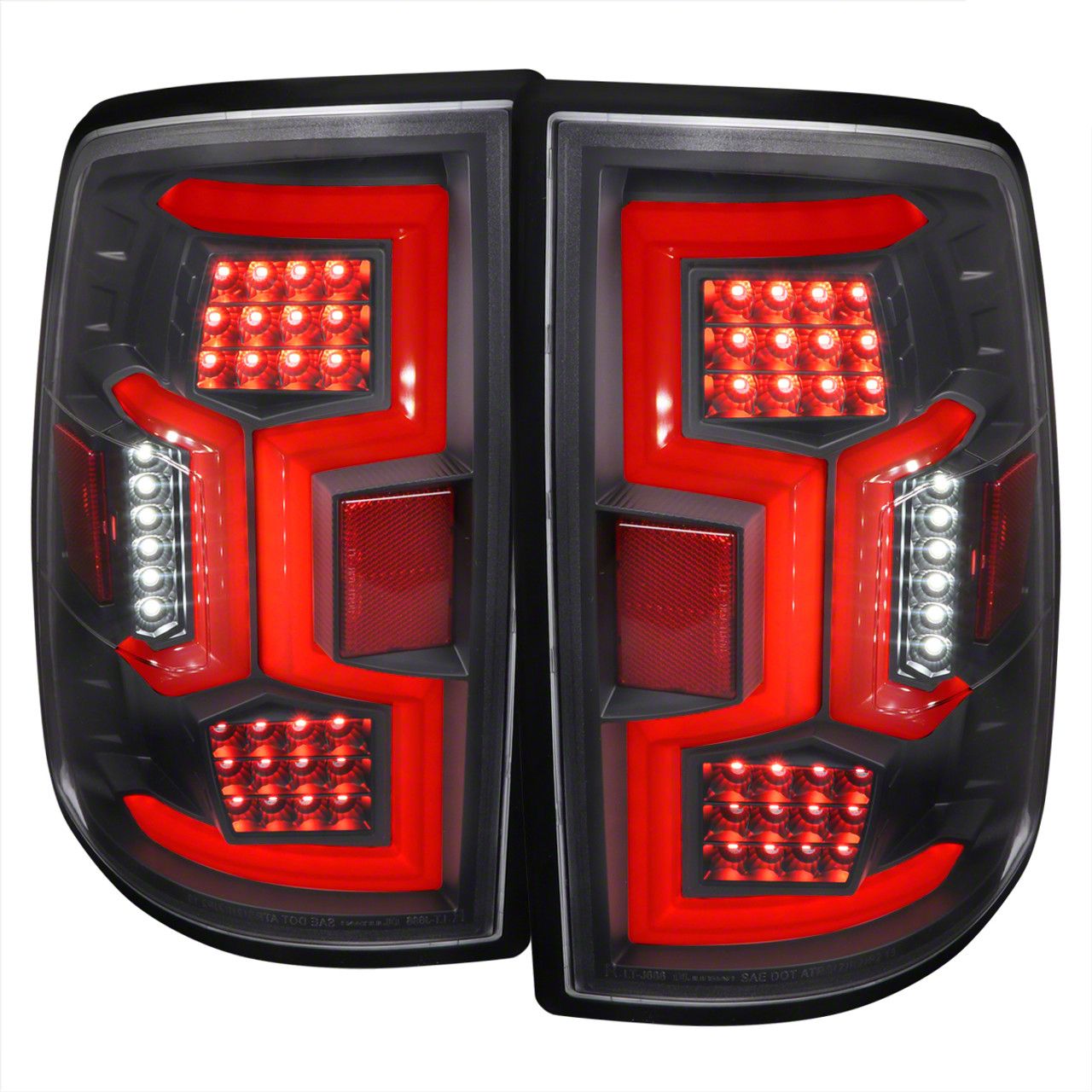 RAM 2500 LED Sequential Tail Lights; Matte Black Housing; Clear Lens ...