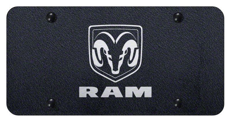 RAM 2500 RAM Laser Etched License Plate; Rugged Black (Universal; Some ...