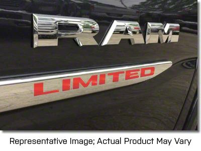 RAM 2500 Limited Front Door Letter Inlay Decals; Carbon Fiber (19-24 ...