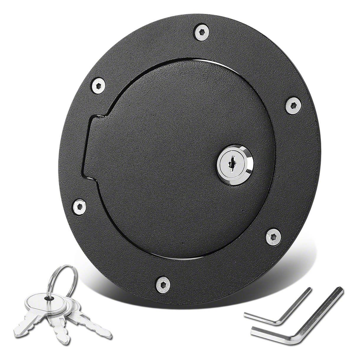 RAM 2500 Lockable Fuel Door Cover; Black (10-18 RAM 2500) - Free Shipping