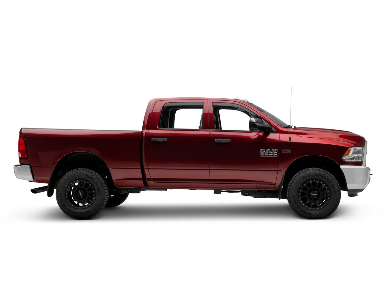 RAM 2500 Low Profile Ventvisor Window Deflectors; Front and Rear; Dark ...