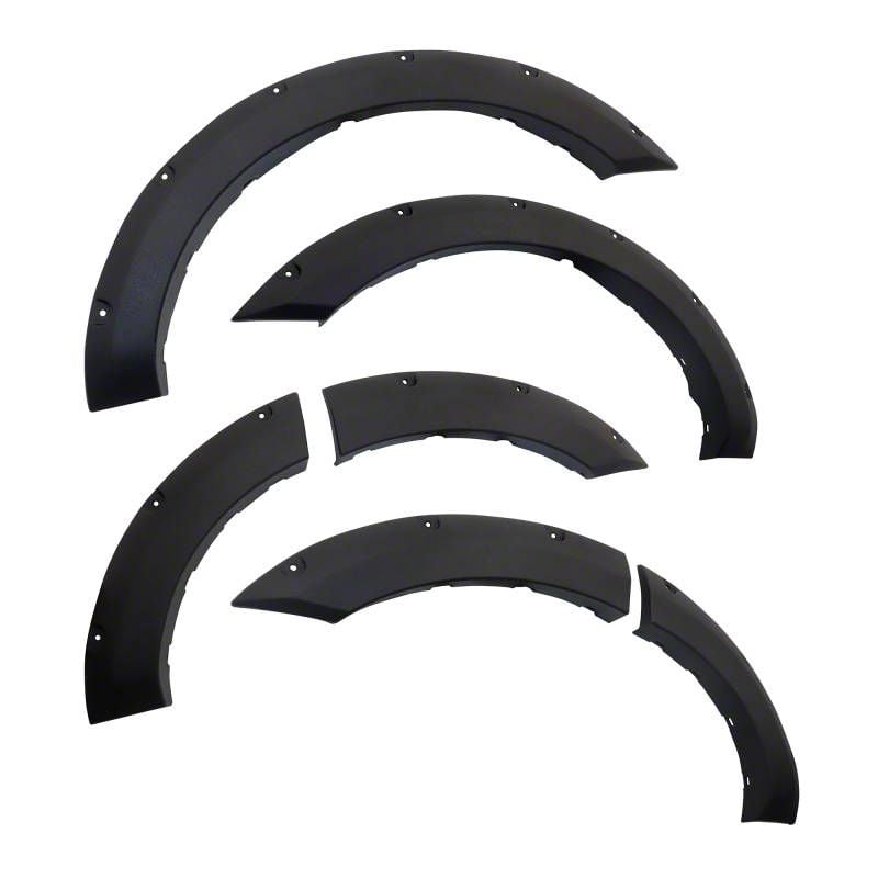 RAM 2500 Pocket Rivet Style Fender Flares with Split Rear Flare; Black ...