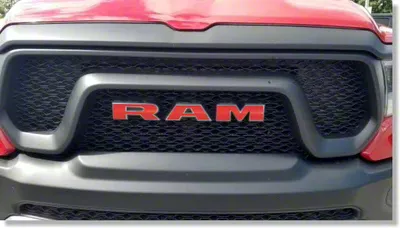 RAM 2500 RAM Grille Letter Overlay Decals; Gloss White (19-24 RAM 2500 ...