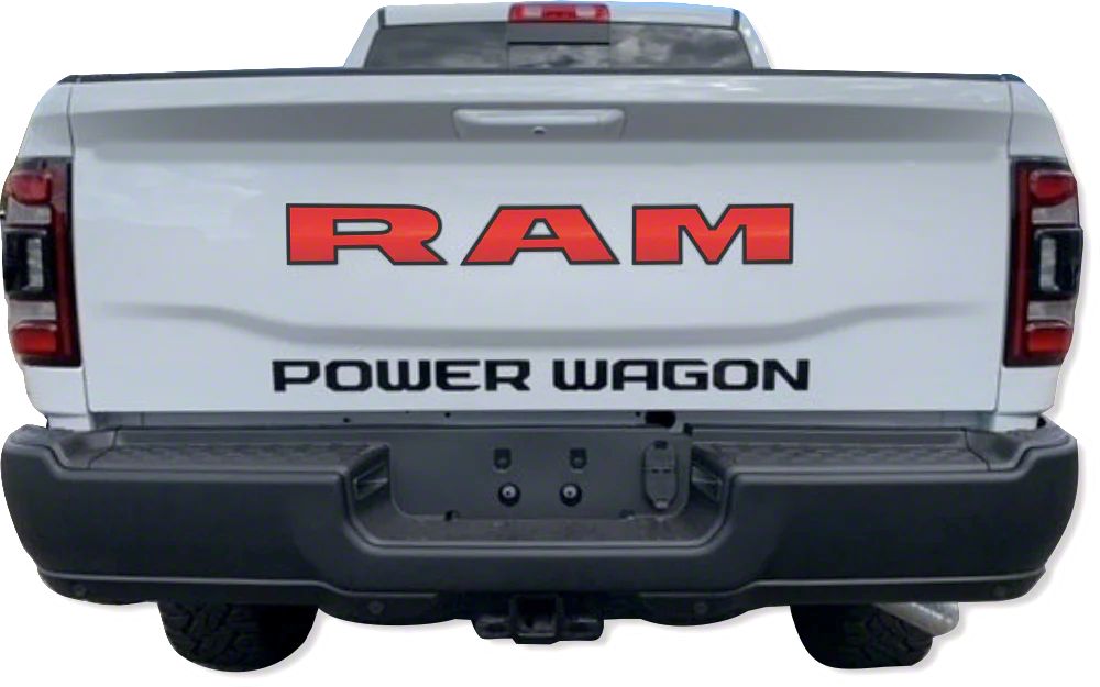 RAM 2500 RAM Power Wagon Grille Letter Overlay Decals; Medium Blue ...