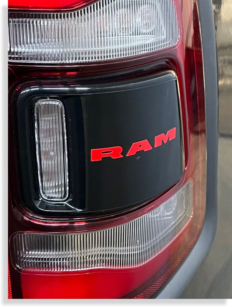 RAM 2500 RAM Tail Light Lettering Decals; Red (19-24 RAM 2500 Laramie ...