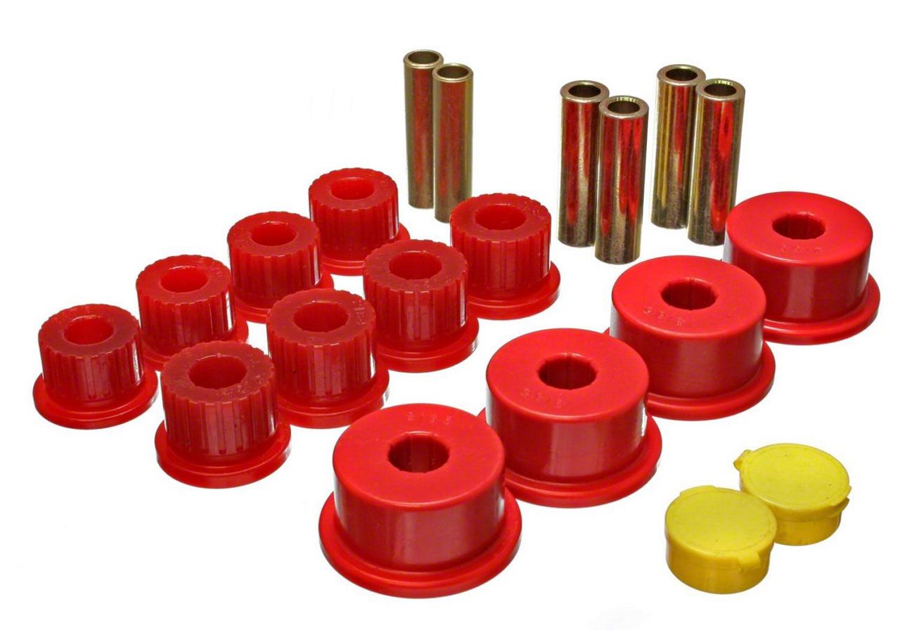 RAM 2500 Rear Leaf Spring Bushings; Red (94-02 RAM 2500 w/ 2.50-Inch ...