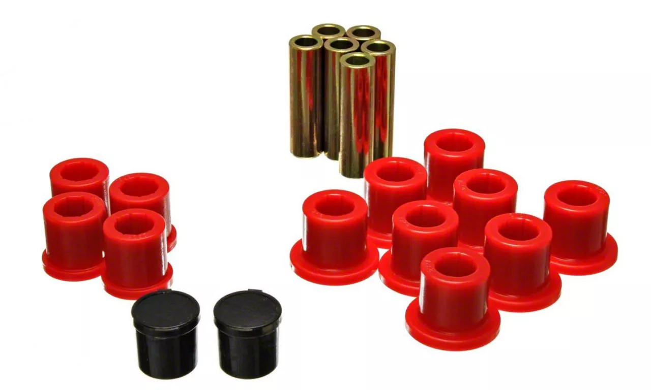 RAM 2500 Rear Leaf Spring Bushings; Red (94-02 RAM 2500 w/ 3-Inch Leaf ...