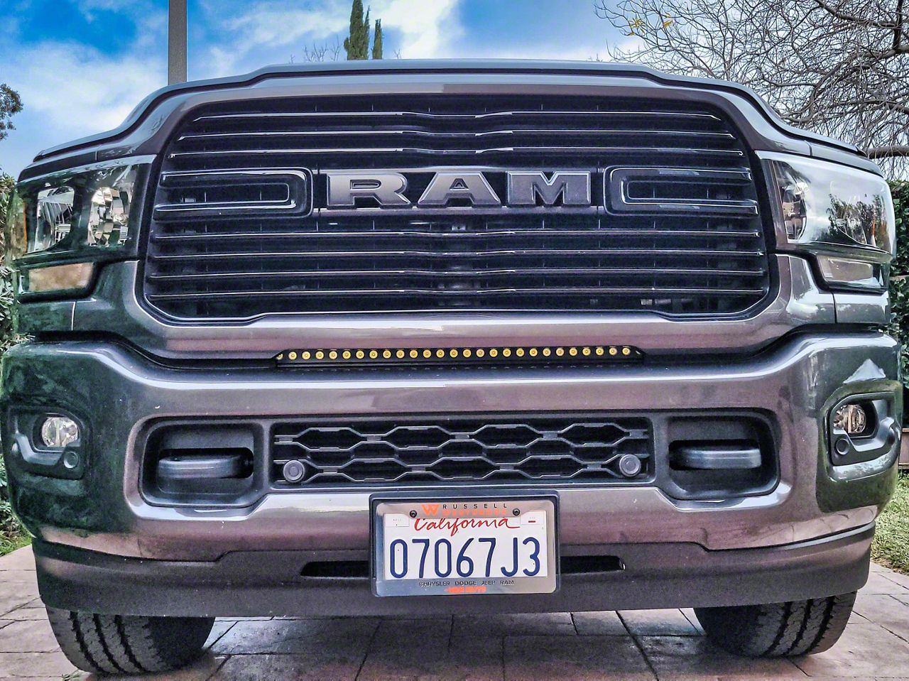 RAM 2500 Single 30-Inch White LED Light Bar with Bumper Mounting ...