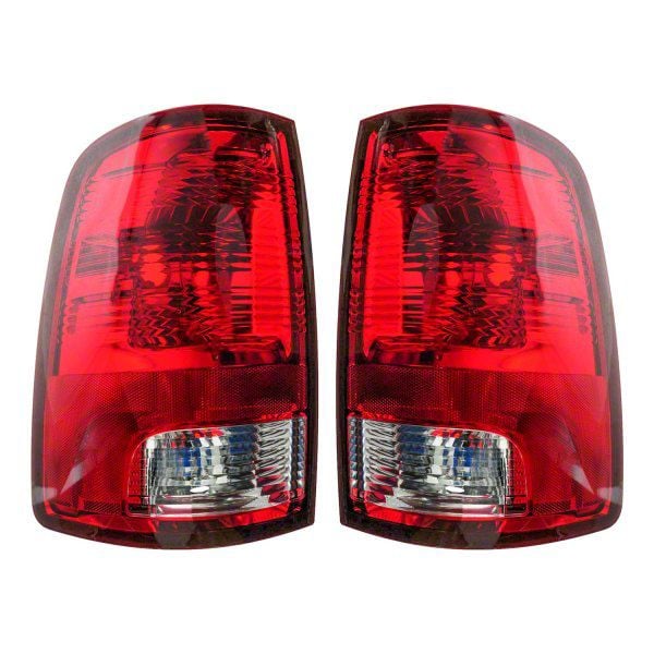 RAM 2500 Tail Lights; Chrome Housing; Red Lens (10-18 RAM 2500 w ...