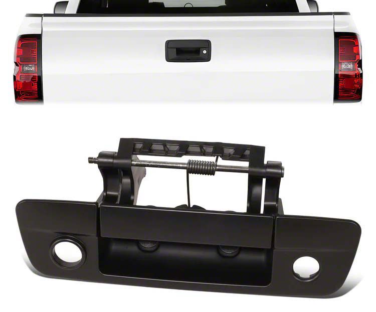 RAM 2500 Tailgate Handle with Backup Camera and Key Hole; Primed Black ...