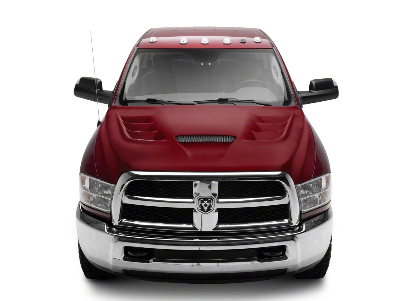RAM 2500 VIP Style Ram Air Hood; Unpainted (10-18 RAM 2500) - Free Shipping