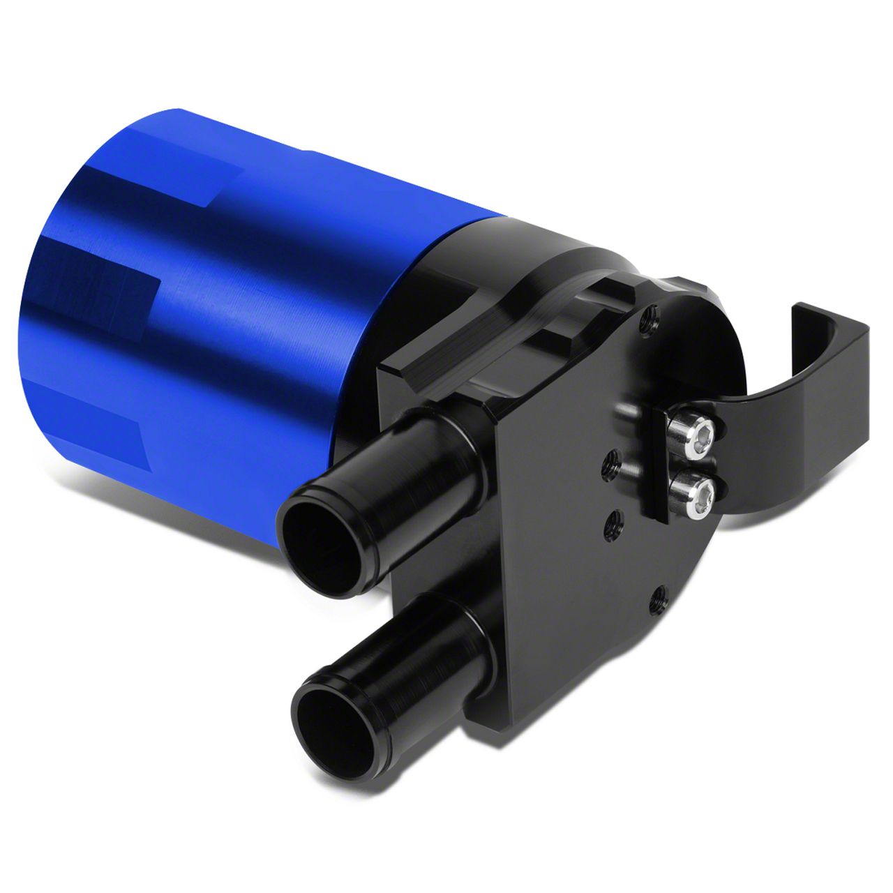 RAM 3500 Aluminum Oil Catch Can with Baffle; Black/Blue (Universal ...