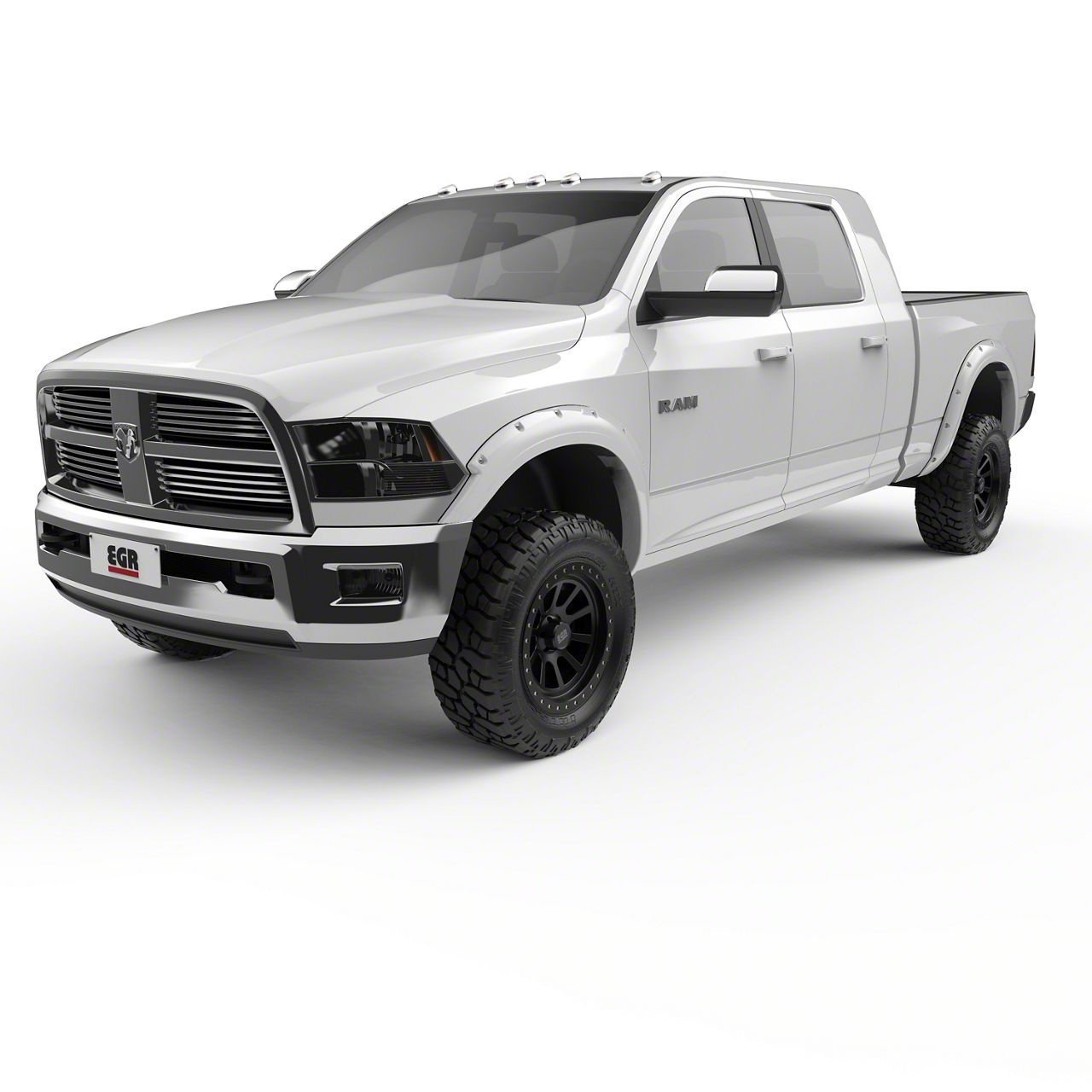 EGR RAM 3500 Bolt-On Style Fender Flares; Bright White 792854-PW7 (10 ...