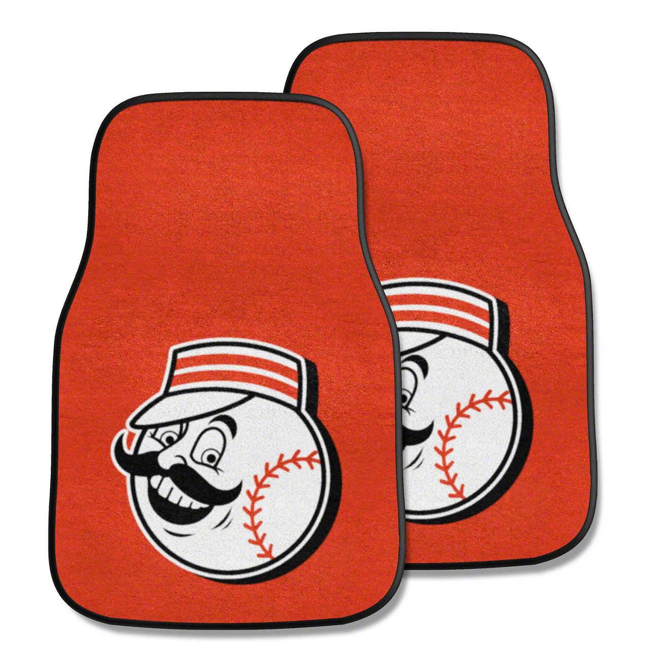 RAM 3500 Carpet Front Floor Mats with Cincinnati Reds Logo; Red ...