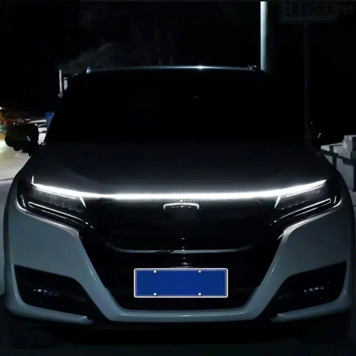 RAM 3500 LED Knight Rider Scanning Hood Brow DRL Flex Cool White Kit (Universal; Some Adaptation ...