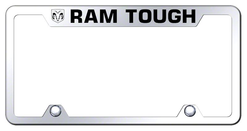 RAM 3500 RAM Tough Laser Etched License Plate Frame; Mirrored ...