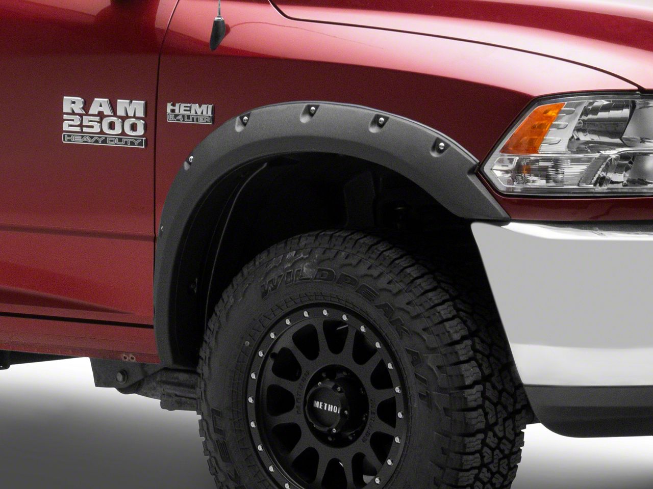 RAM 3500 Pocket Rivet Style Fender Flares; Textured Black (10-18 RAM ...