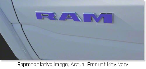 RAM 3500 RAM Front Door Letter Overlay Decals; Granite Crystal Metallic ...