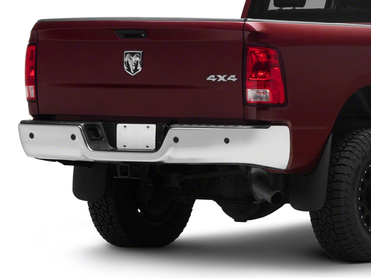 RAM 3500 Rear Bumper; Pre-Drilled for Backup Sensors; Chrome (10-18 RAM ...