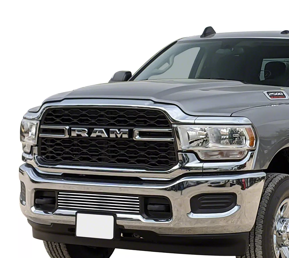 RAM 3500 Stainless Steel Billet Lower Bumper Grille Overlay; Polished ...