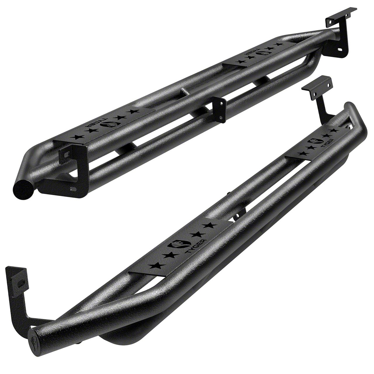 RAM 3500 Star Armor Side Step Bars; Textured Black (03-09 RAM 3500 Quad ...