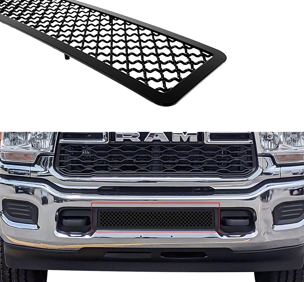 RAM 3500 Wire Mesh Lower Bumper Grille Overlay; Black (19-25 RAM 3500 w ...