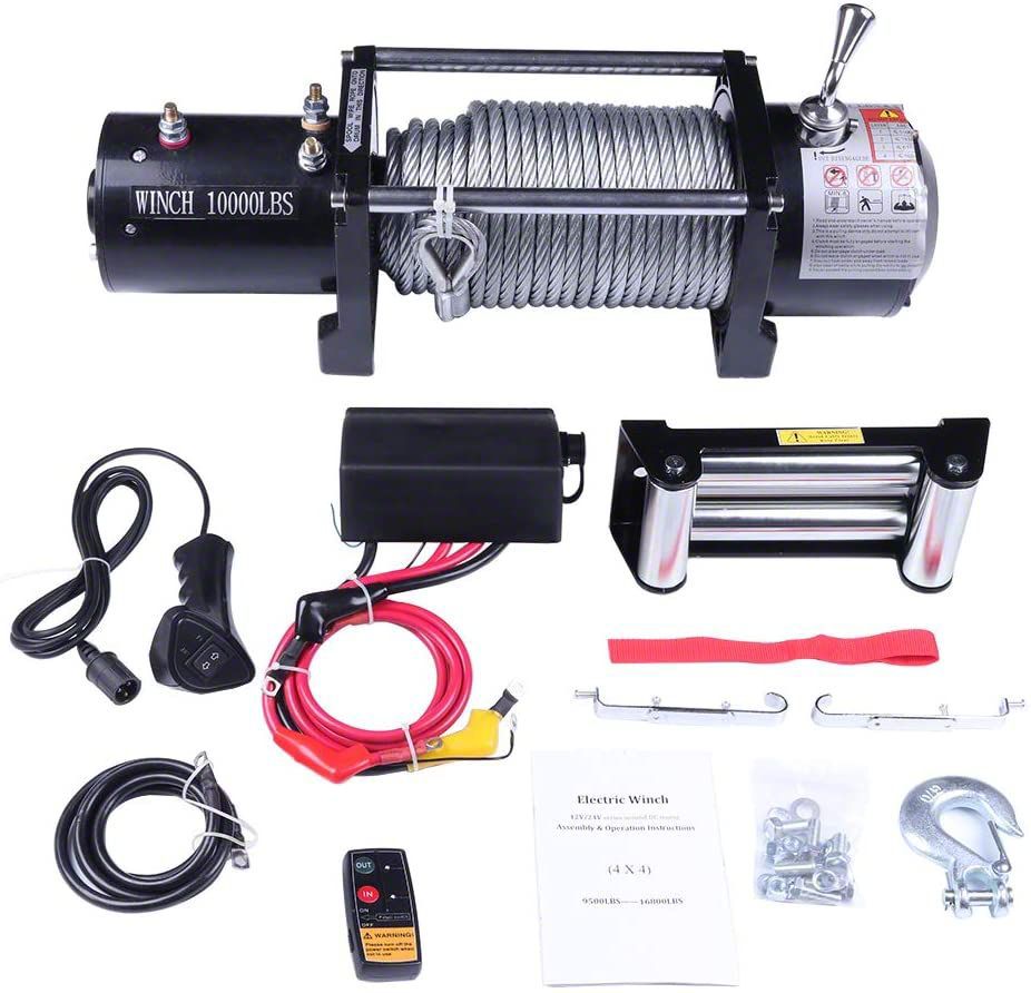 Ranger 10,000 lb. Electric Winch with Steel Cable (Universal; Some ...
