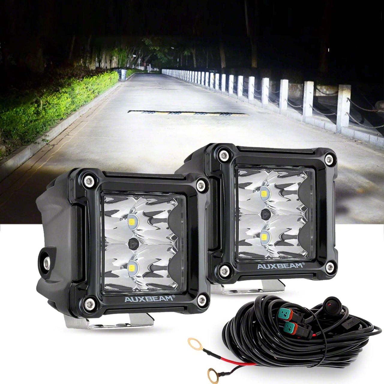Ranger 3-Inch LED Pods Lights with Black Frame; Spot Beam (Universal ...