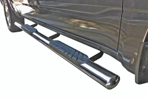 Ranger 4-Inch Straight Oval Side Step Bars; Stainless Steel (19-23 ...