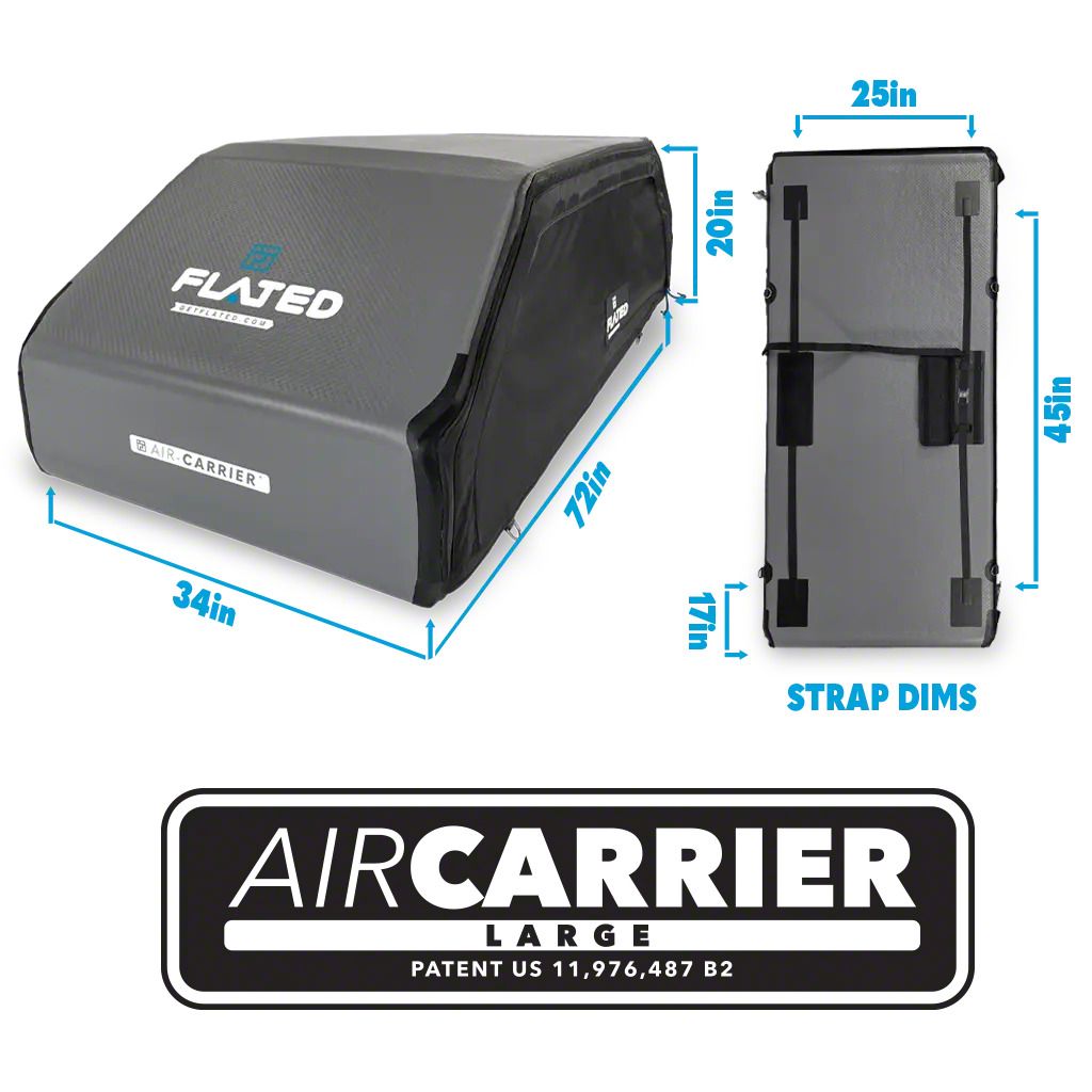 Ranger Air-Carrier Roof Top Cargo Box; Large (Universal; Some ...