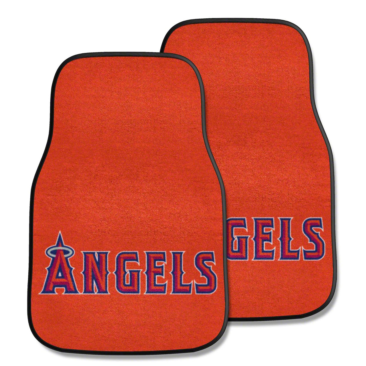 Ranger Carpet Front Floor Mats with Los Angeles Angels Logo; Red ...