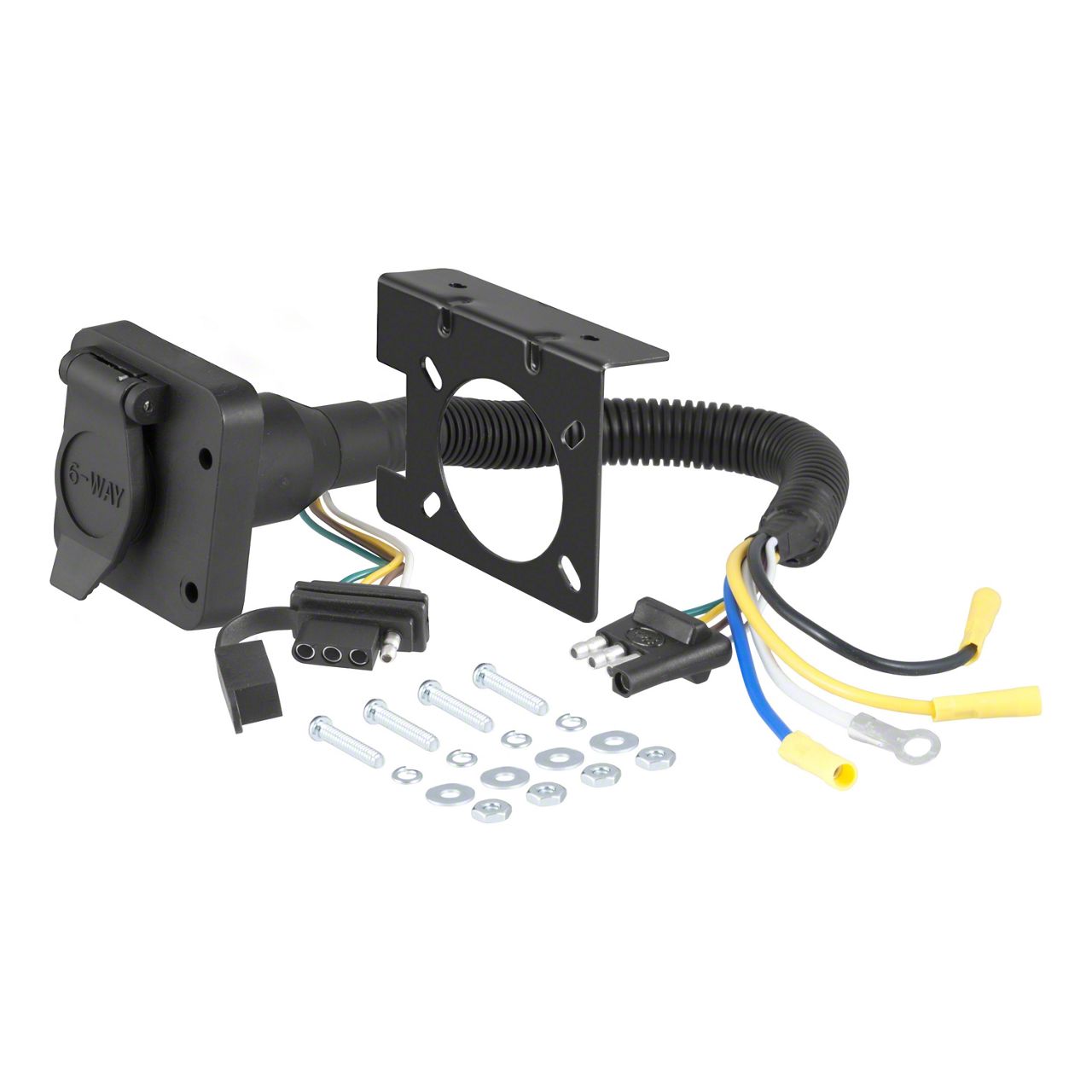 Ranger Dual-Output 6-Way Round to 4-Way Flat Electrical Adapter