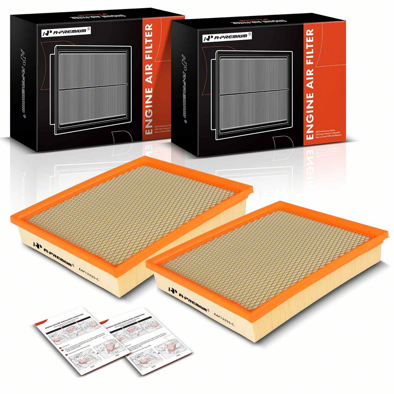 Ranger Engine Air Filters; Set of Two (19-23 Ranger) - Free Shipping