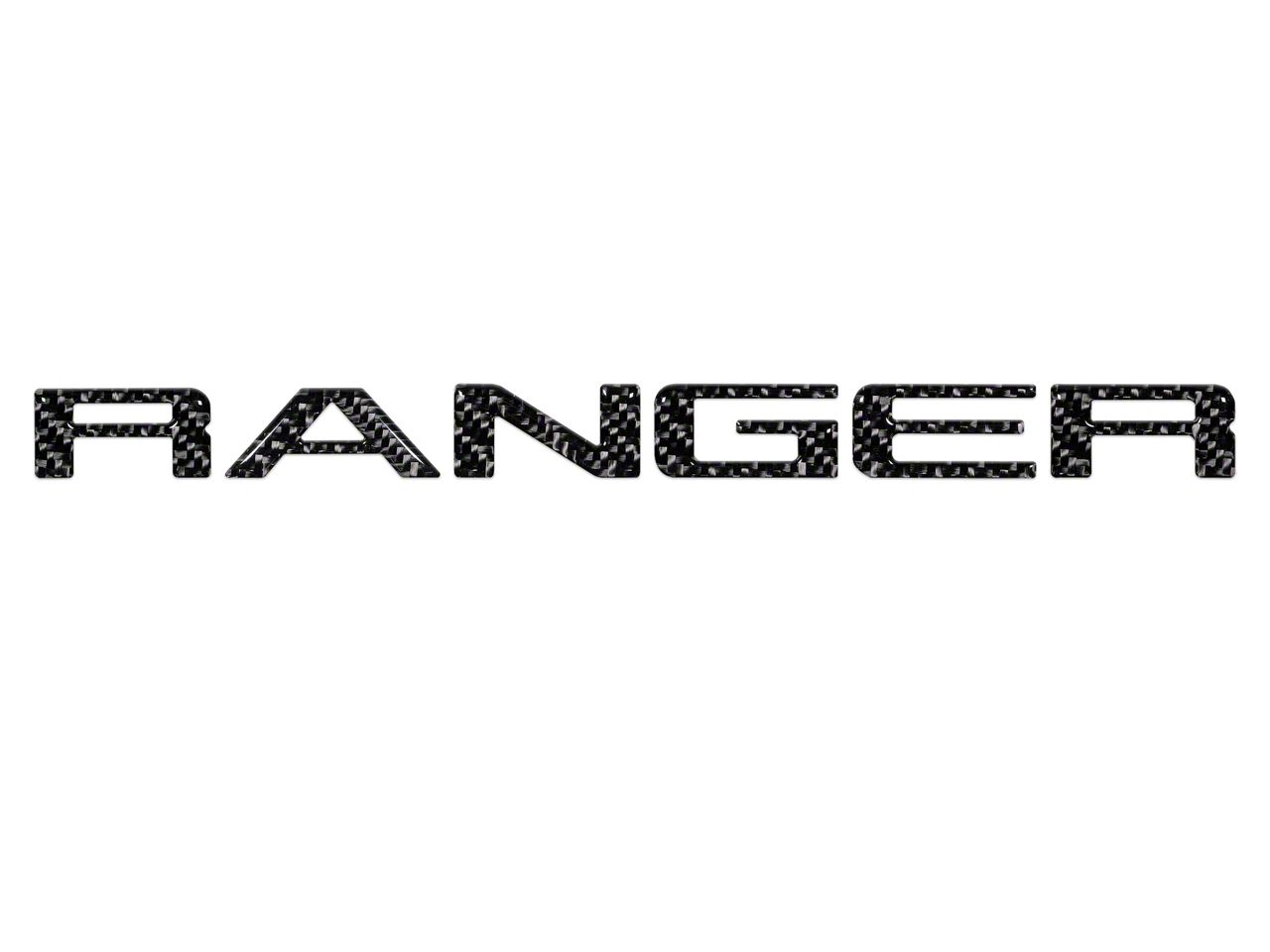 Ranger Front Grille Insert Letters; Reflective Black Topo (19-23 Ranger ...