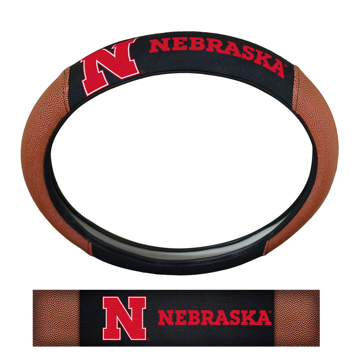 Ranger Grip Steering Wheel Cover with University of Nebraska Logo; Tan ...