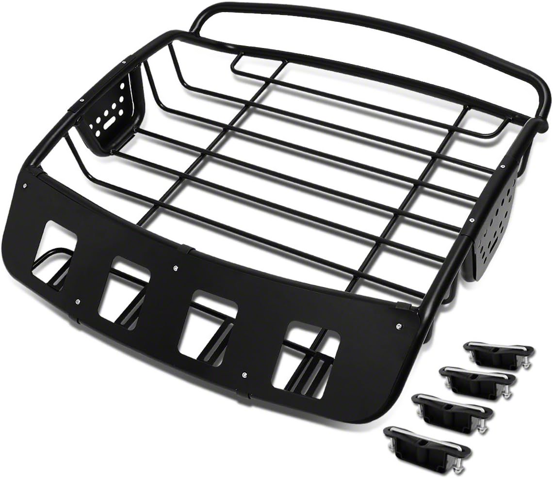 Ranger Heavy Duty Roof Rack Cargo Basket; Black (Universal; Some ...