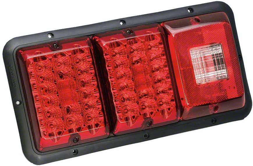 Ranger Horizontal Mount Trailer Tail Light; Red/Red LED, Incandescent ...