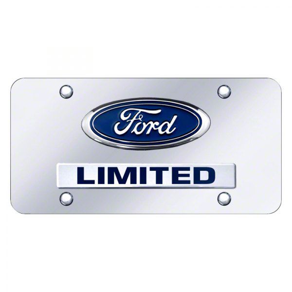 Ranger Dual Ford Limited License Plate; Chrome on Chrome (Universal ...