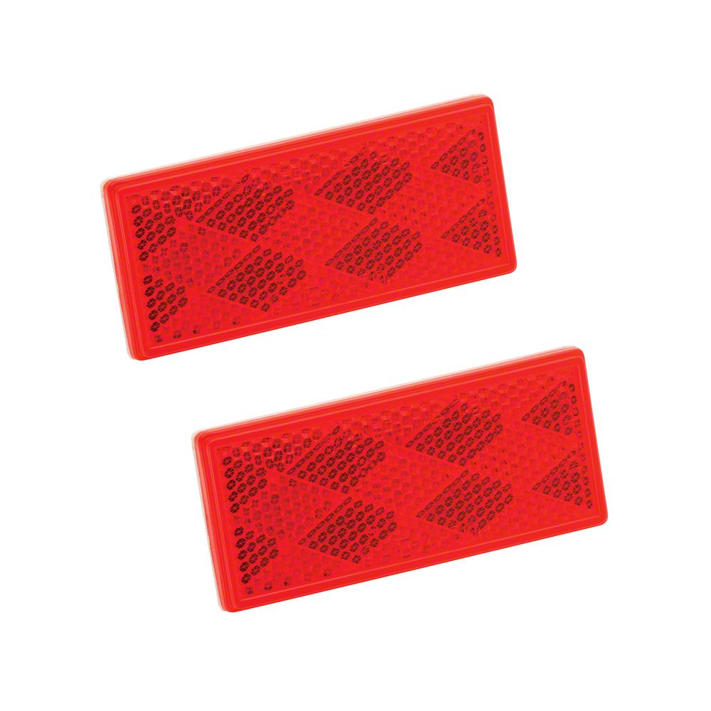 Ranger Rectangular Reflective Tape; Red 3-1/4-Inch x 1-1/2-Inch; Adhesive