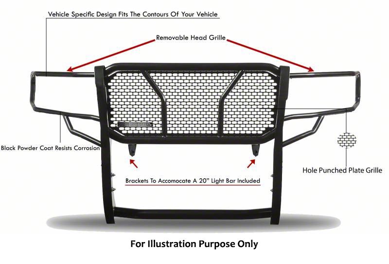 Ranger Rugged Heavy Duty Grille Guard; Black (19-23 Ranger) - Free Shipping