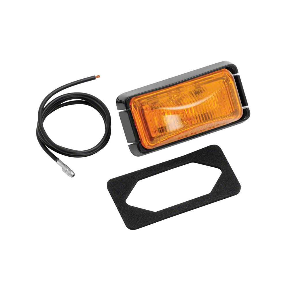 Ranger Sealed Trailer Clearance Light 37; Amber with Black Base and Wire