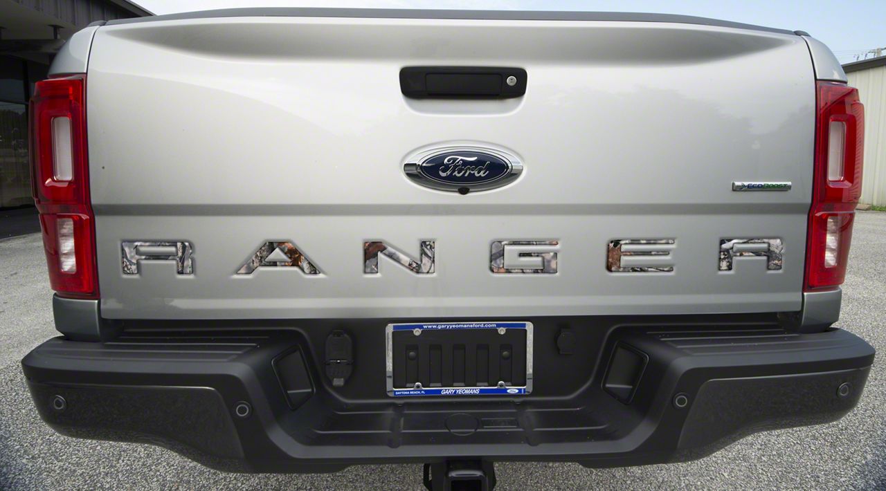 Ranger Tailgate Insert Letters; Camouflage (19-23 Ranger) - Free Shipping