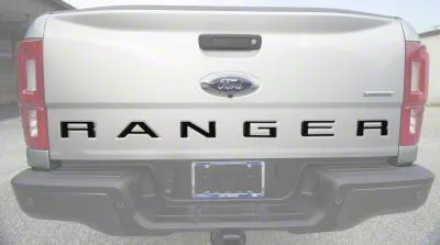 Ranger Tailgate Insert Letters; Matte Black (19-23 Ranger) - Free Shipping