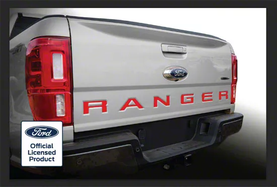 Ranger Tailgate Insert Letters; Red (19-23 Ranger) - Free Shipping