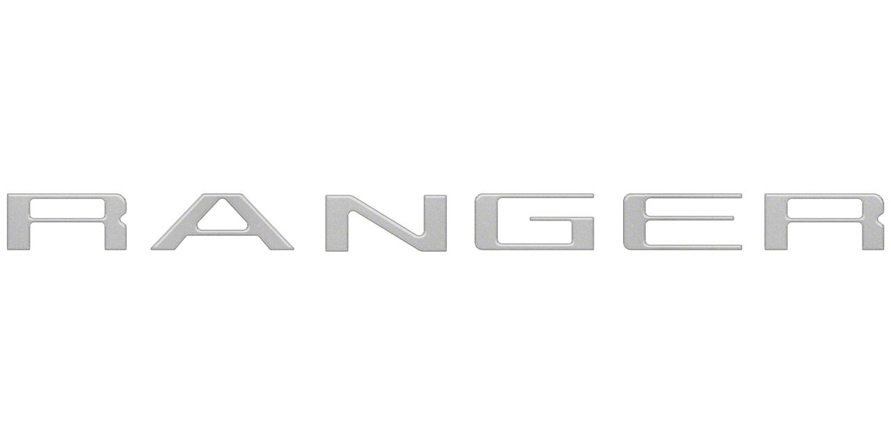 Ranger Tailgate Letter Inserts; Iconic Silver (24-26 Ranger) - Free ...